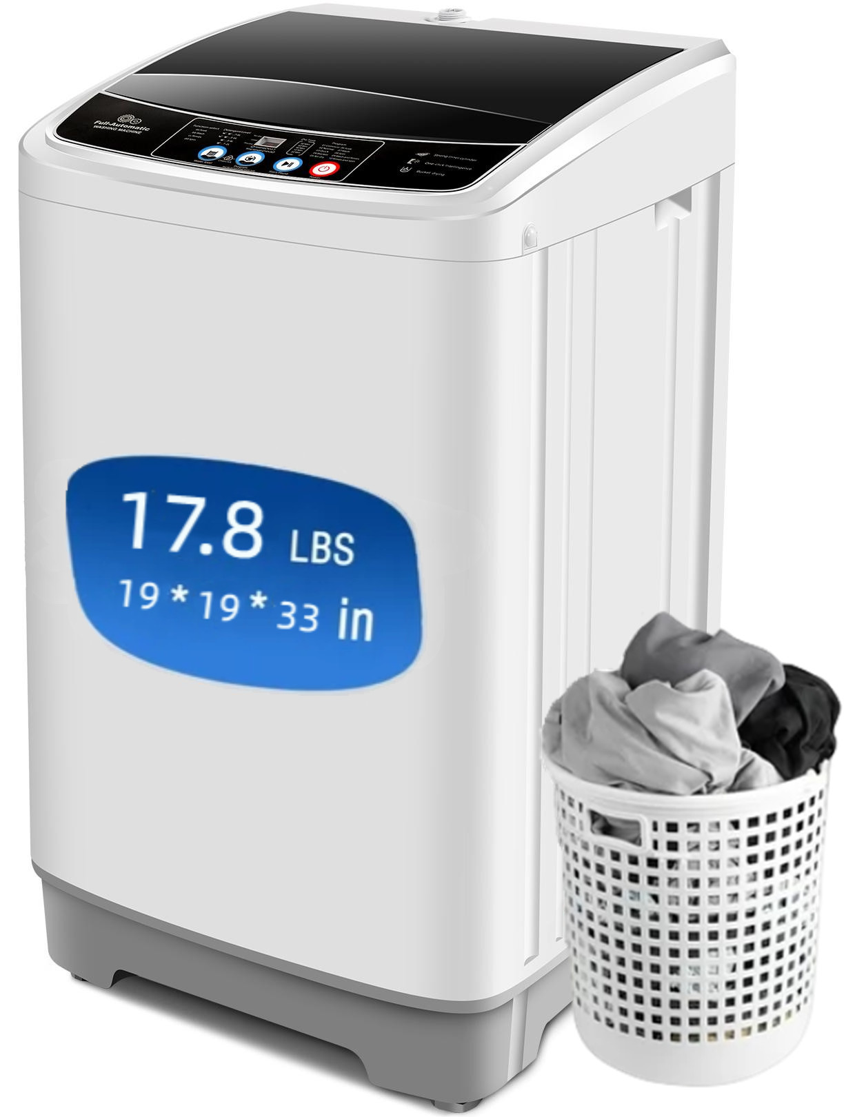 UbesGoo Portable Washing Machine, 26lbs Compact Twin Tub Wash& Combo ...