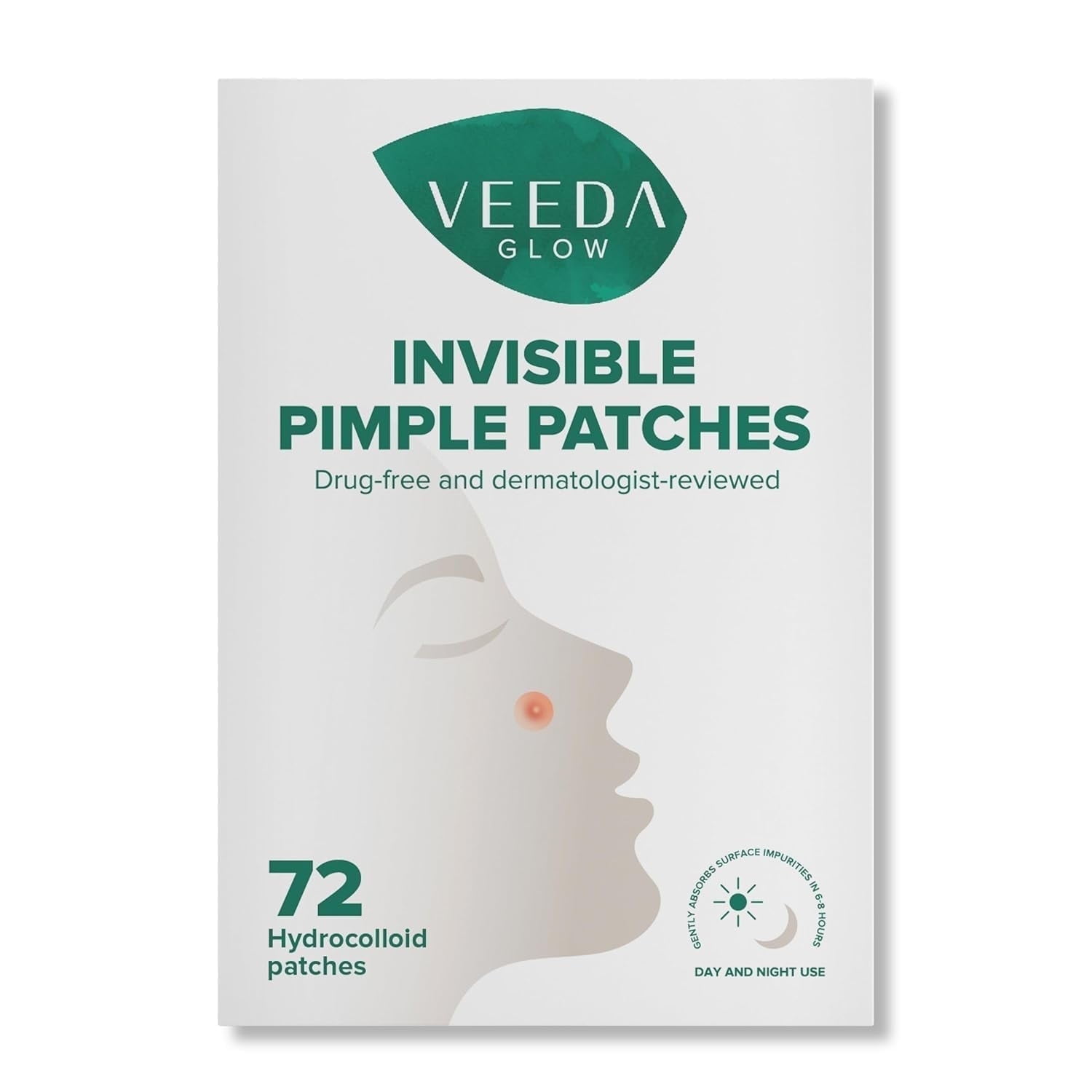 Veeda Glow Pimple Patches – Hydrocolloid Acne Stickers for Fast Healing ...
