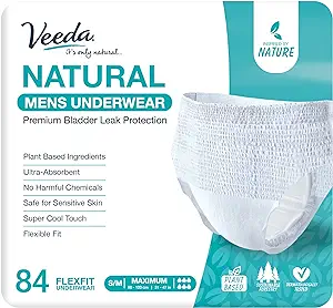 Veeda Natural Adult Incontinence Underwear for Men - Disposable ...