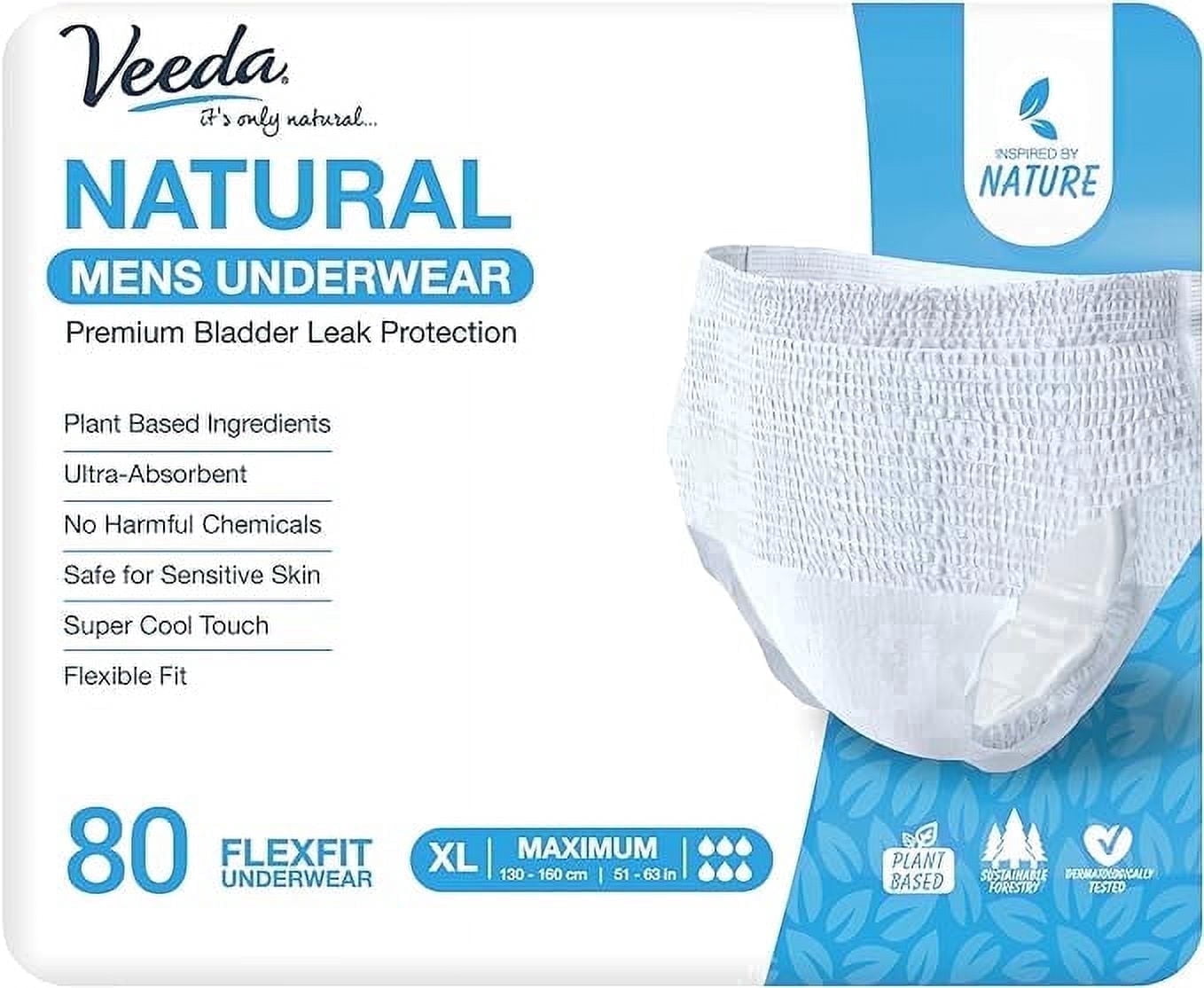 Veeda Adult Incontinence Underwear for Men – Disposable, Maximum ...