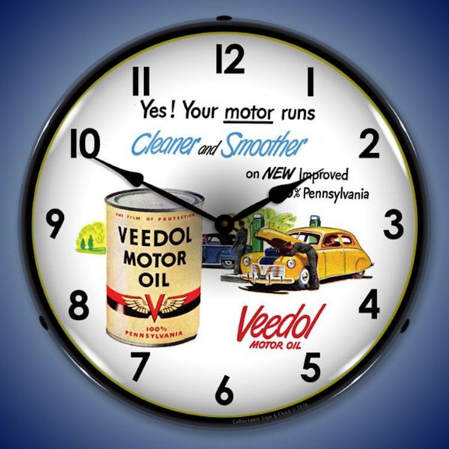 Veedol Motor Oil Wall Clock, Lighted - Walmart.com
