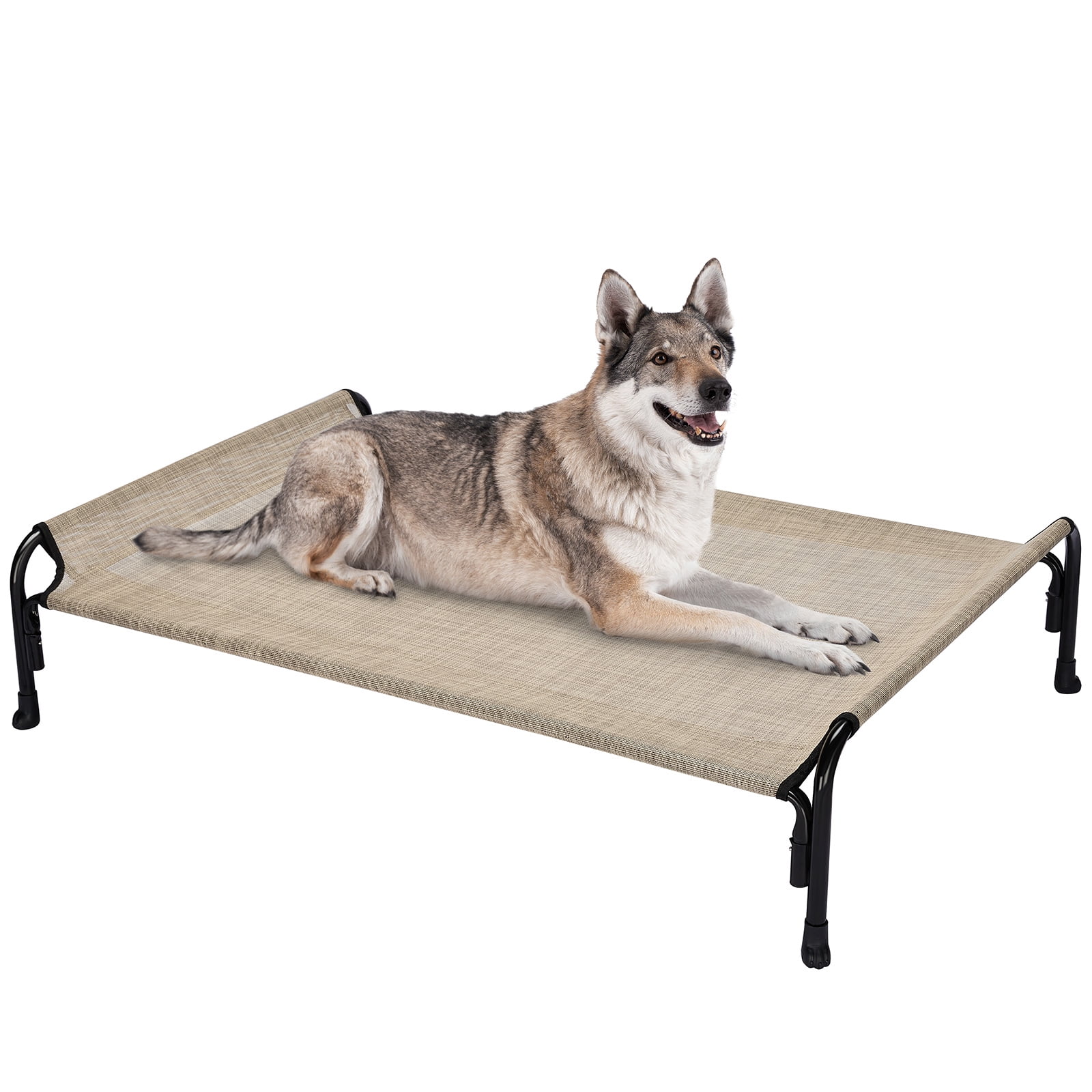 Veehoo Cooling Elevated Dog Bed, Chew Proof Dog Cot with Washable Mesh ...