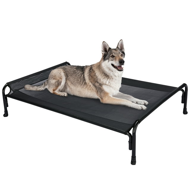 Veehoo Cooling Elevated Dog Bed, Chew Proof Dog Cot with Washable Mesh ...