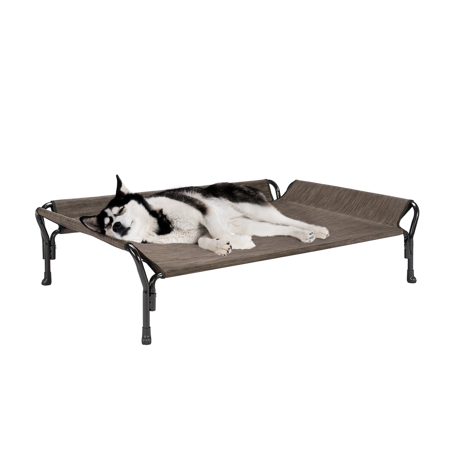 Veehoo Cooling Elevated Dog Bed with Guardrail & Slope Headrest, Teslin ...