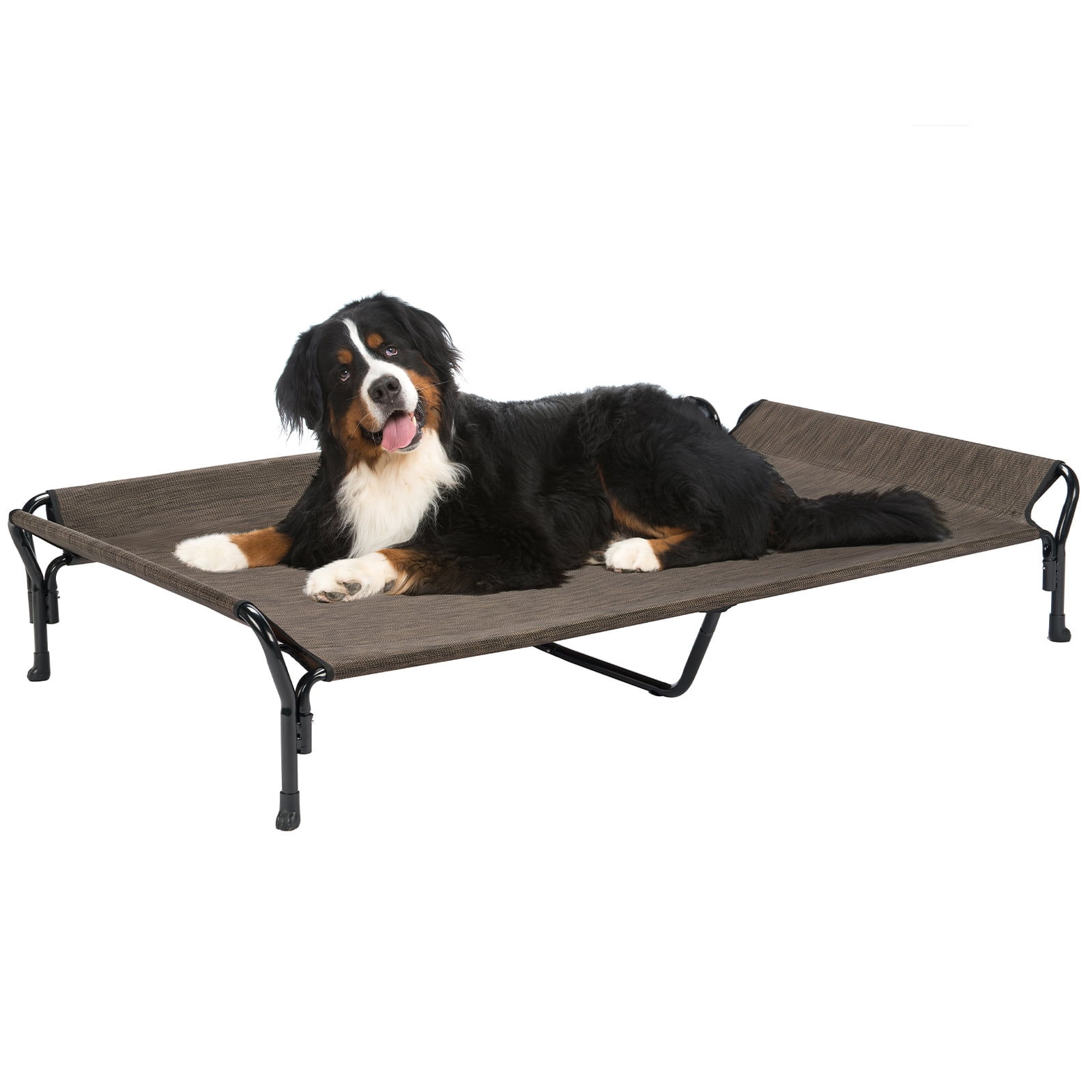 Veehoo Cooling Elevated Dog Bed with Guardrail & Slope Headrest, Teslin ...