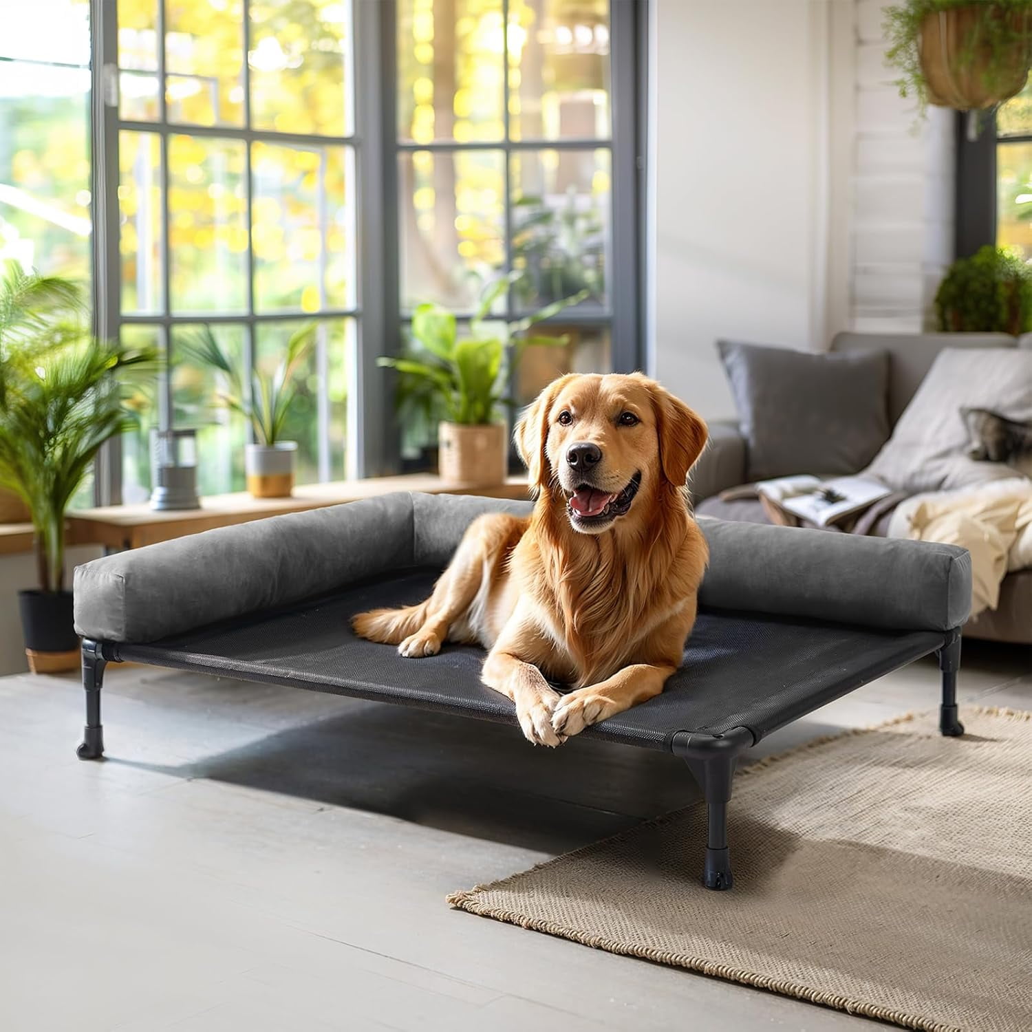 Veehoo Elevated Dog Bed-Raised Cooling Outdoor Dog Cots Beds for Large ...