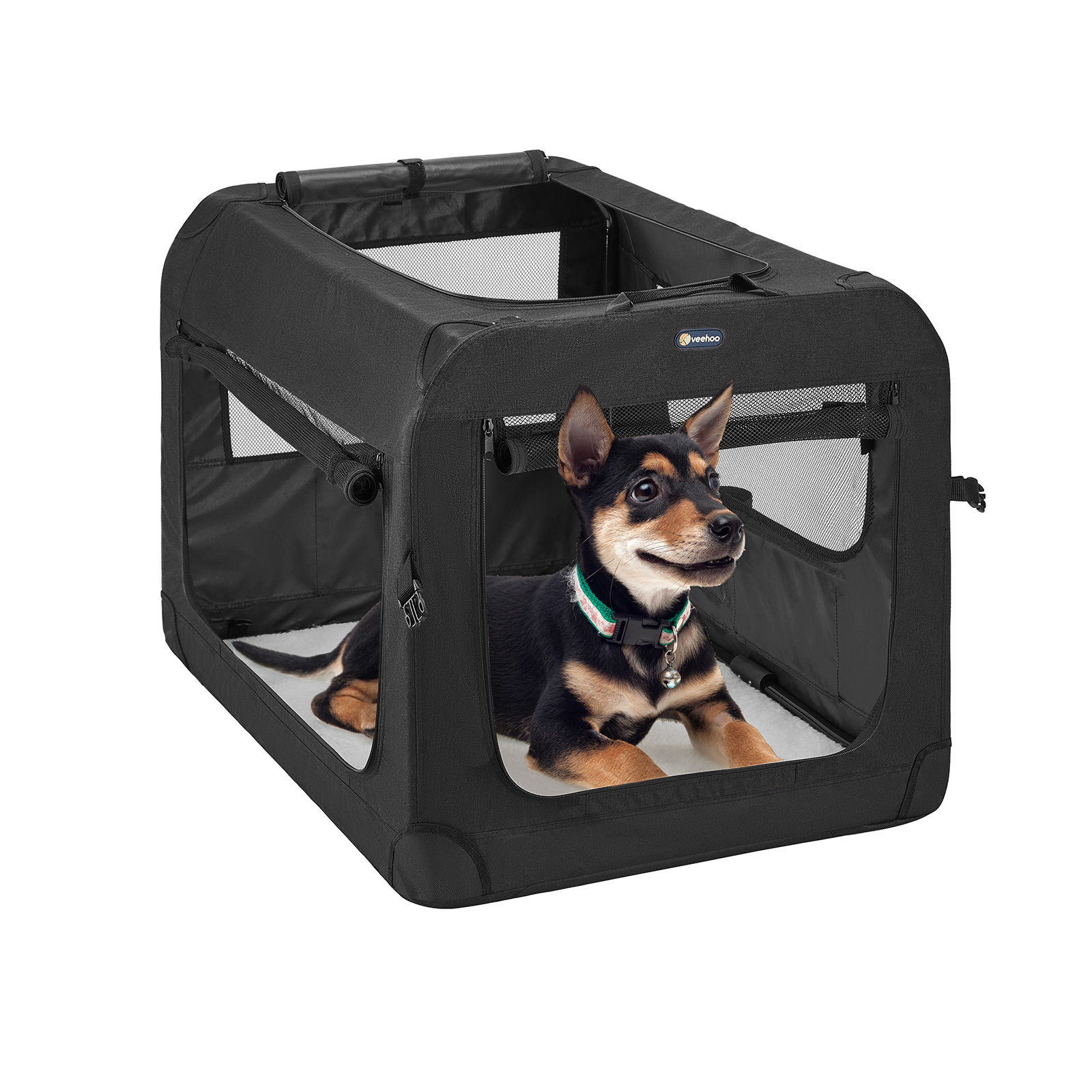 Pet Life ® 'Hounda Accordion' Metal Framed Soft-Folding Collapsible ...