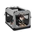 Veehoo Travel Collapsible Portable Soft-Sided Small Dog Crate, 3-Door ...