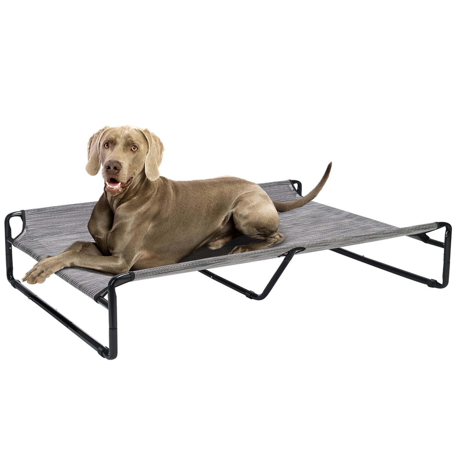 Veehoo Elevated Outdoor Dog Bed Black Silver XX Large, Raised Mesh Cot ...