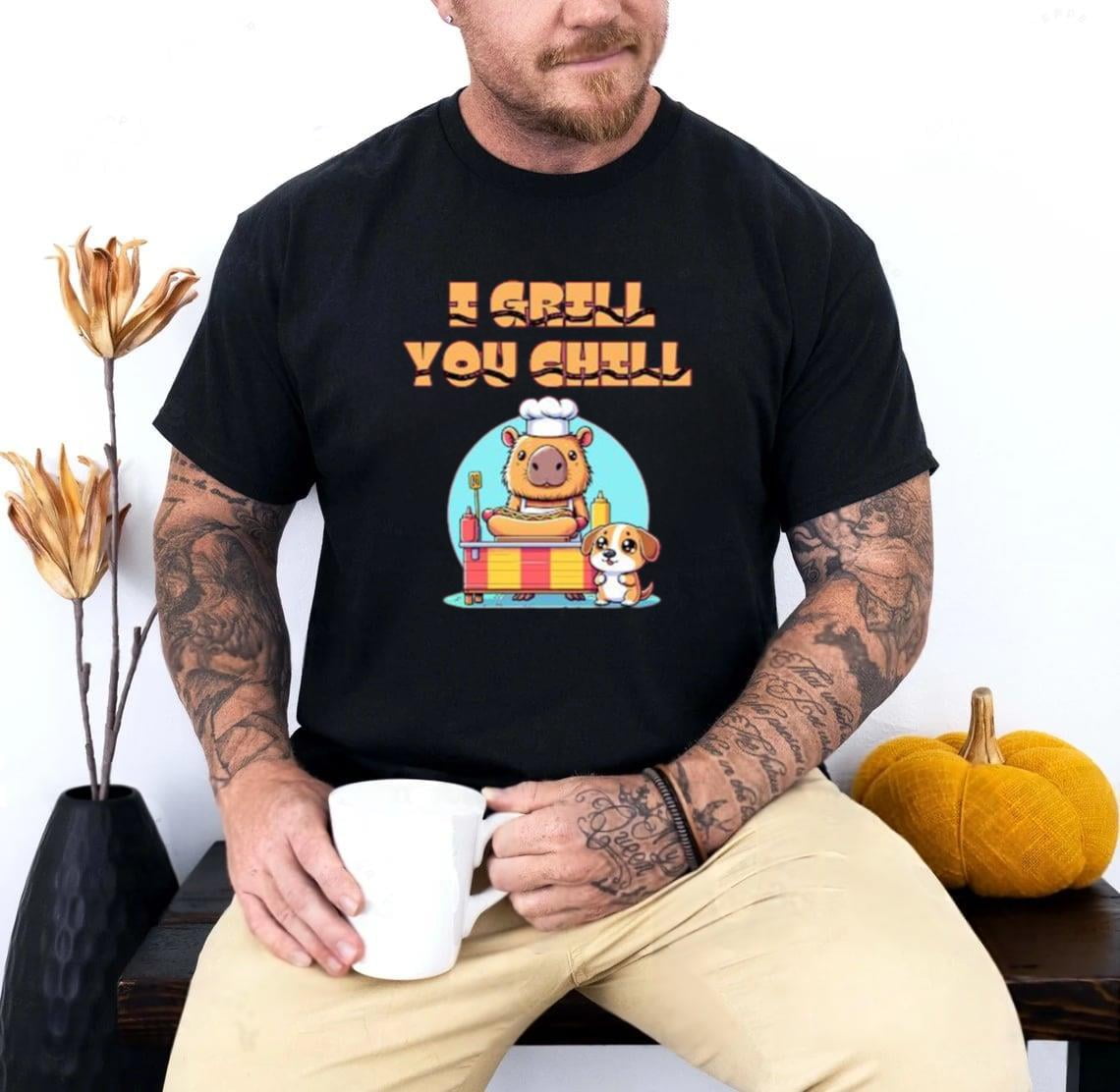 Veek I Grill You Chill Capybara BBQ Humor T-Shirt ,Hoodie, Sweatshirt ...