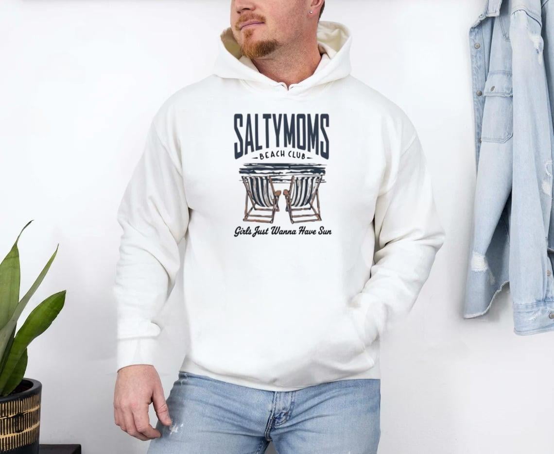 Veek Salty Moms Beach Club Retro Vibe T-Shirt ,Hoodie, Sweatshirt, for men & women, up to size ...