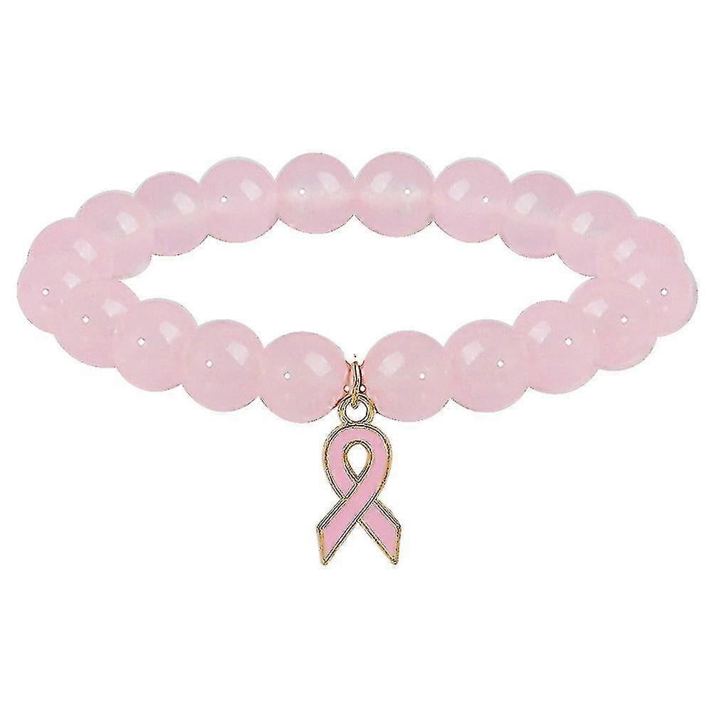 Veeki Breast Cancer Woven Braceletpink Ribbon Cancer Survivor Pave ...