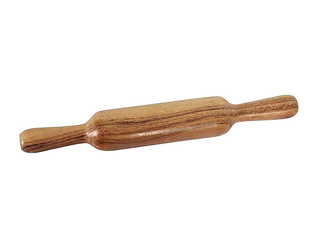 Veena Brown Wooden Rolling Pin Roller ThickRoti Belan Wooden Rolling ...