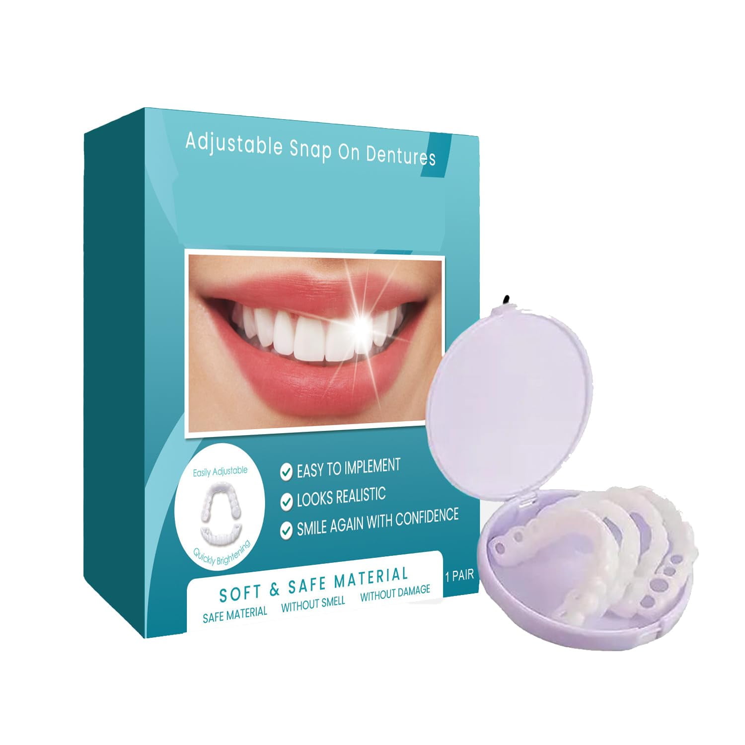 Veenorat Teeth, Veenora Clip-On Veneers, Adjustable Snap-On Teeth ...
