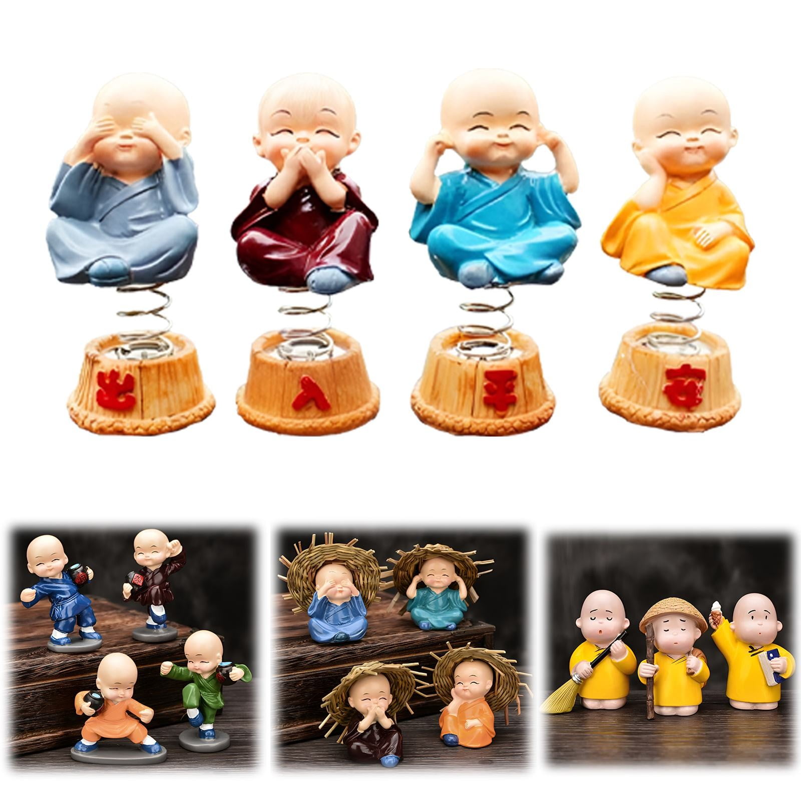 Veeogra Big Sale,Home Decor,Desk Accessories,Four Monks Decoration Cute ...