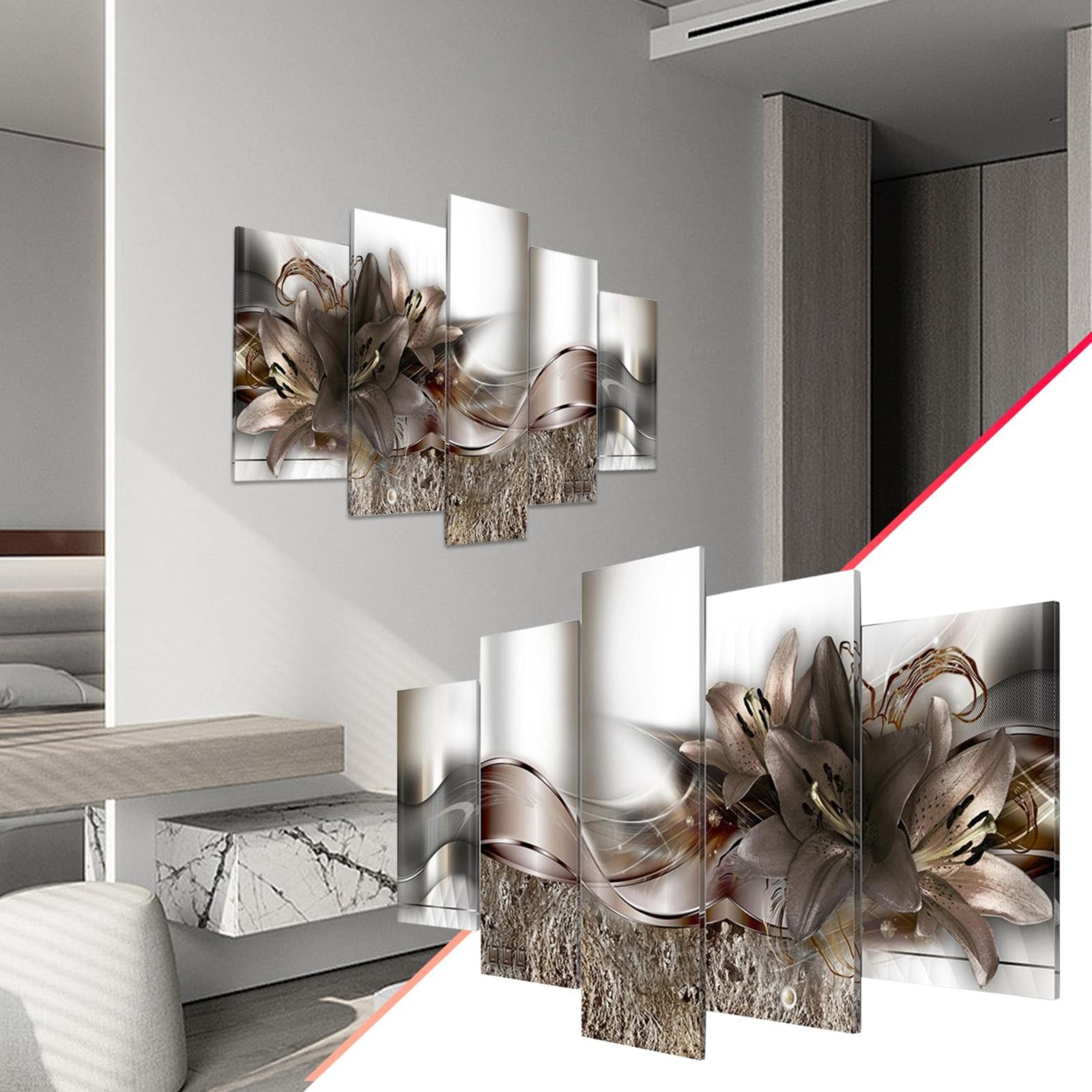 Veeogra Wall Decals,Wall Decor,Modern Simple Five Piece Three Color ...