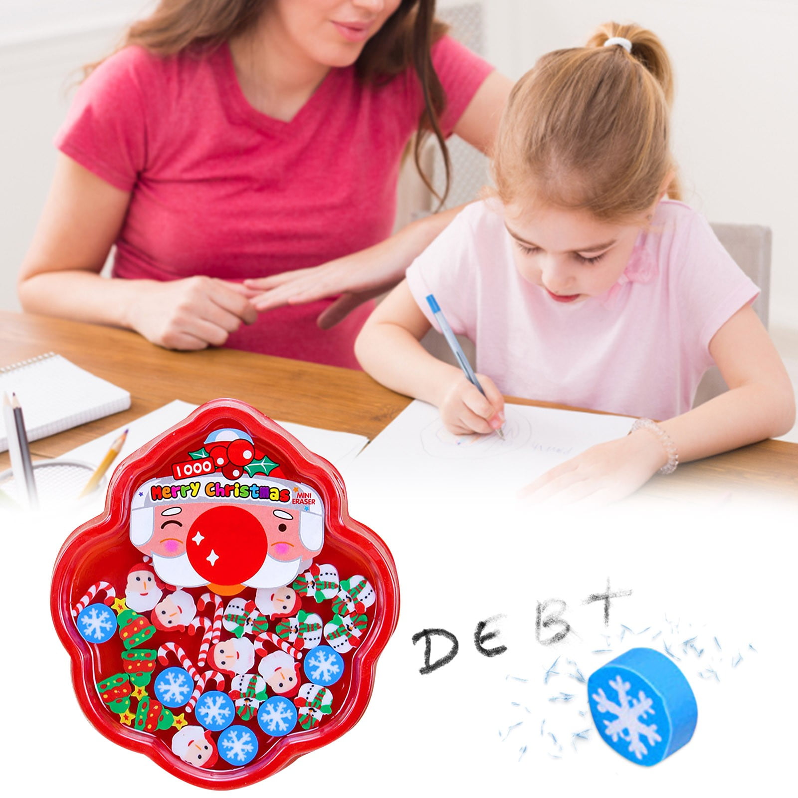 Veeogra Christmas Decorations,Mini Christmas Erasers for s Cute Erasers ...