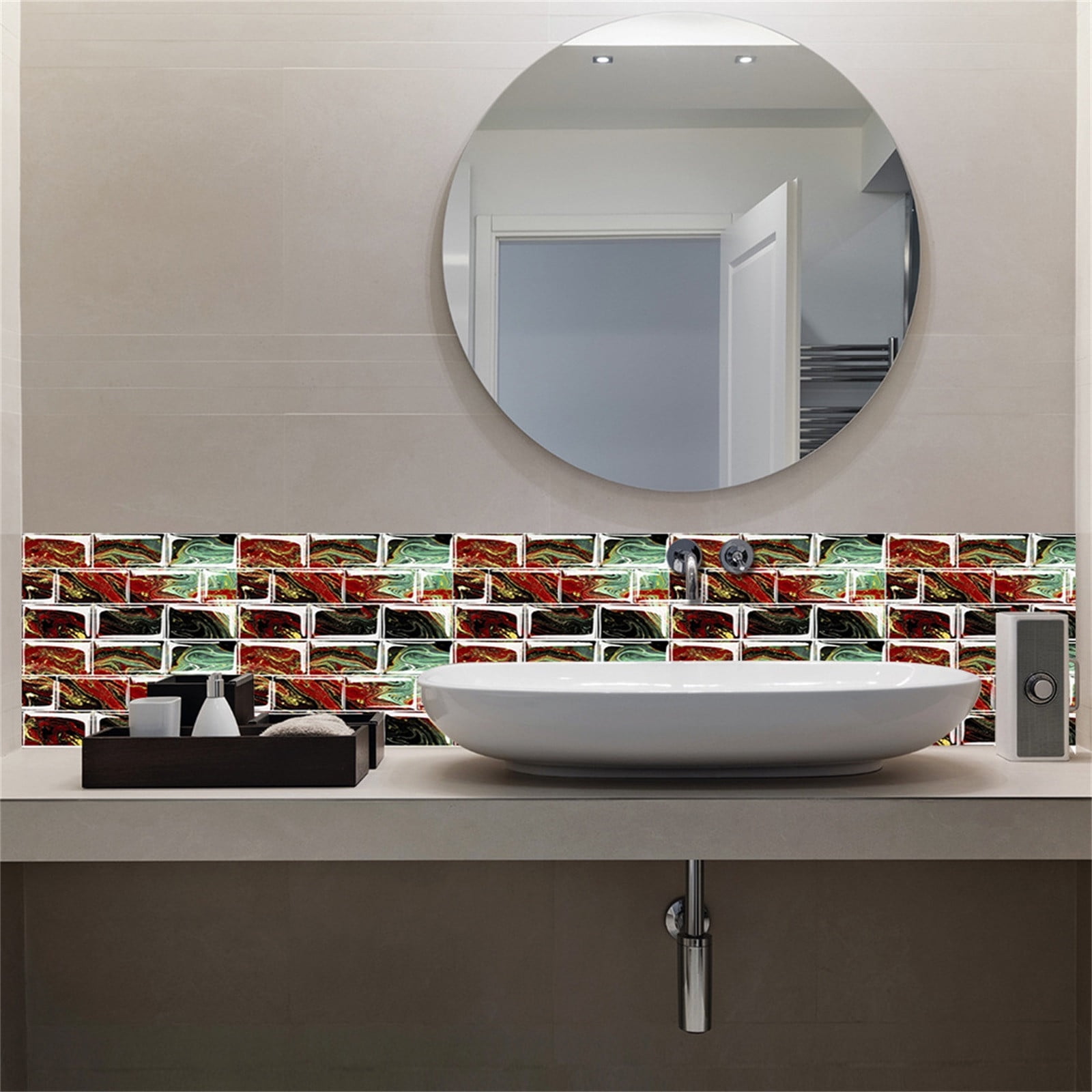 Veeogra Peel And Stick Wallpaper,Clearance Items,Self Adhesive 3D Tile ...
