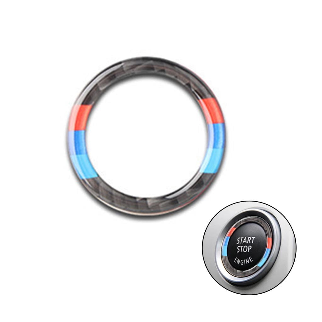 Veeogra Ring for Start / Stop button of car, decorative frame in carbon ...