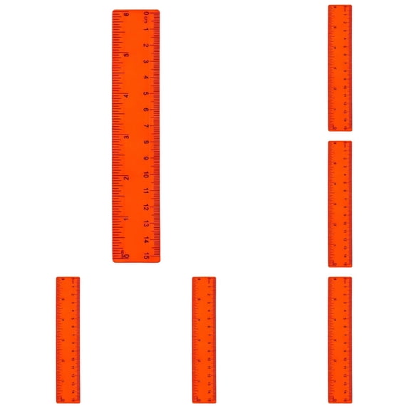 Veeogra Straight Plastic Ruler,5Pc Red 5.9" Transparent Ruler,Scratch ...