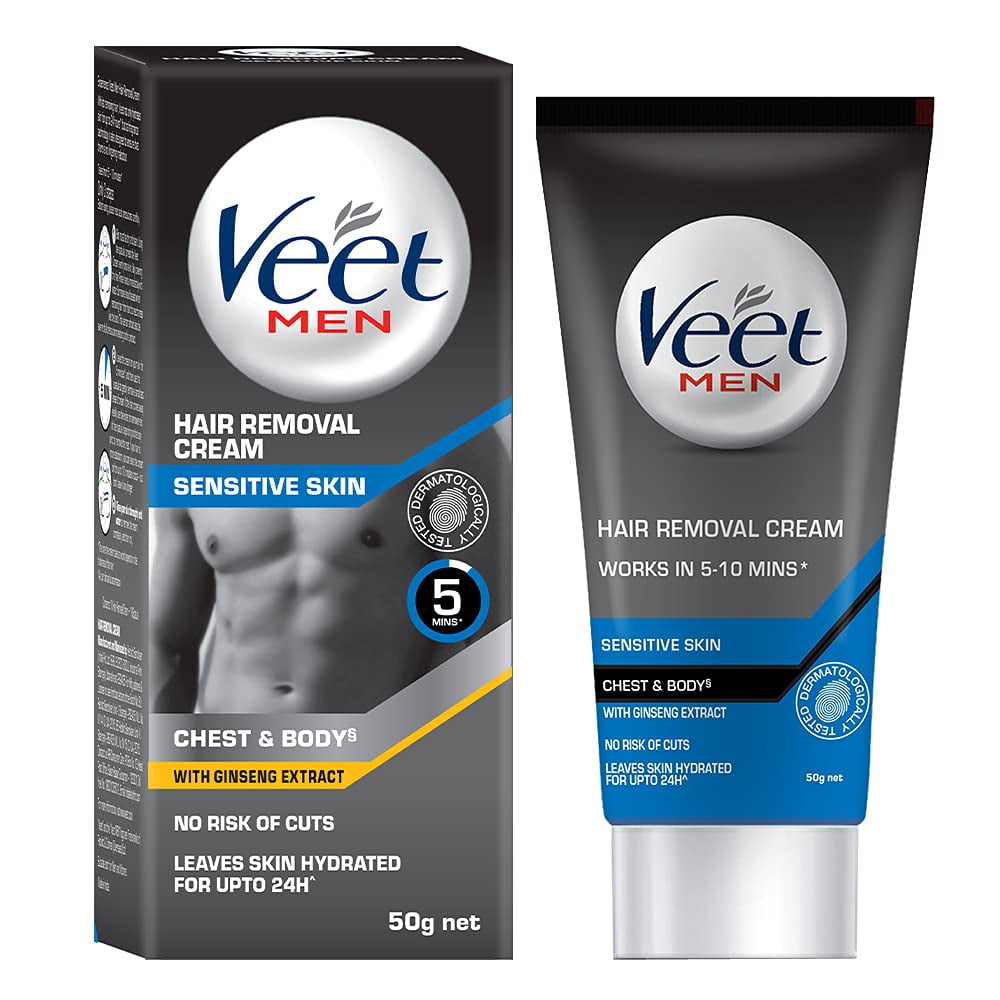 Veet Hair Removal Cream for Men, Sensitive Skin, 50g - Walmart.com