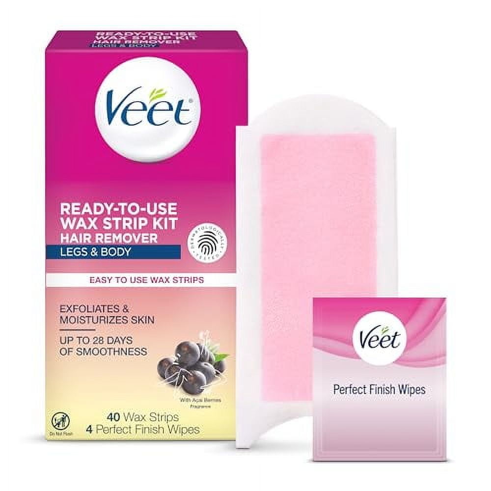 Veet Ready-To-Use Waxing Kit For Women | Wax Strips For Body Hair ...