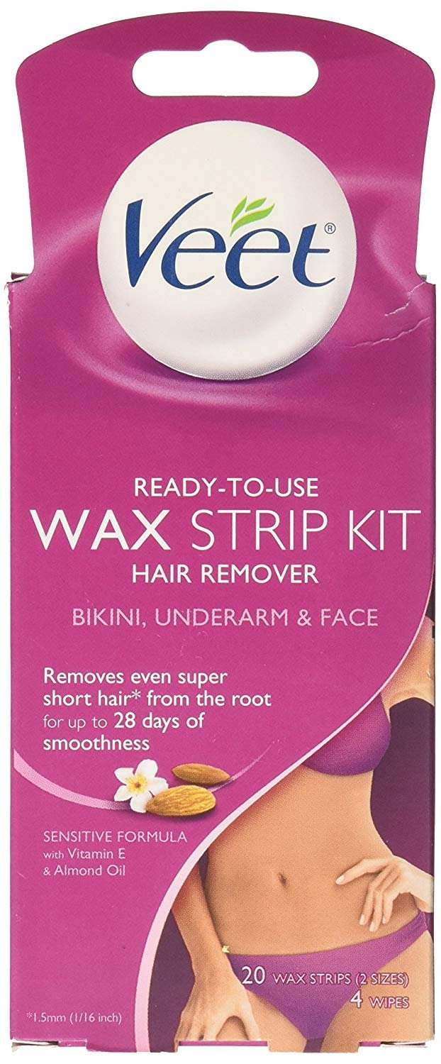 Veet Wax Strips Hair Remover - 20 ct - Walmart.com