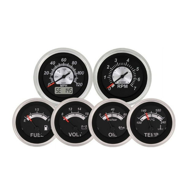 Veethree Black Sterling 6 Gauge Kit with GPS Speedometer - Walmart.com