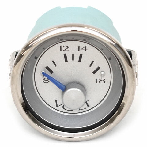 Veethree Boat Volt Meter Gauge 78904PDFB | 18 Volt 2 Inch Silver ...
