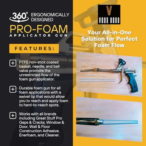 Vega Bond Ergonomically Designed Pro-Foam Applicator Gun for Spray Foam ...