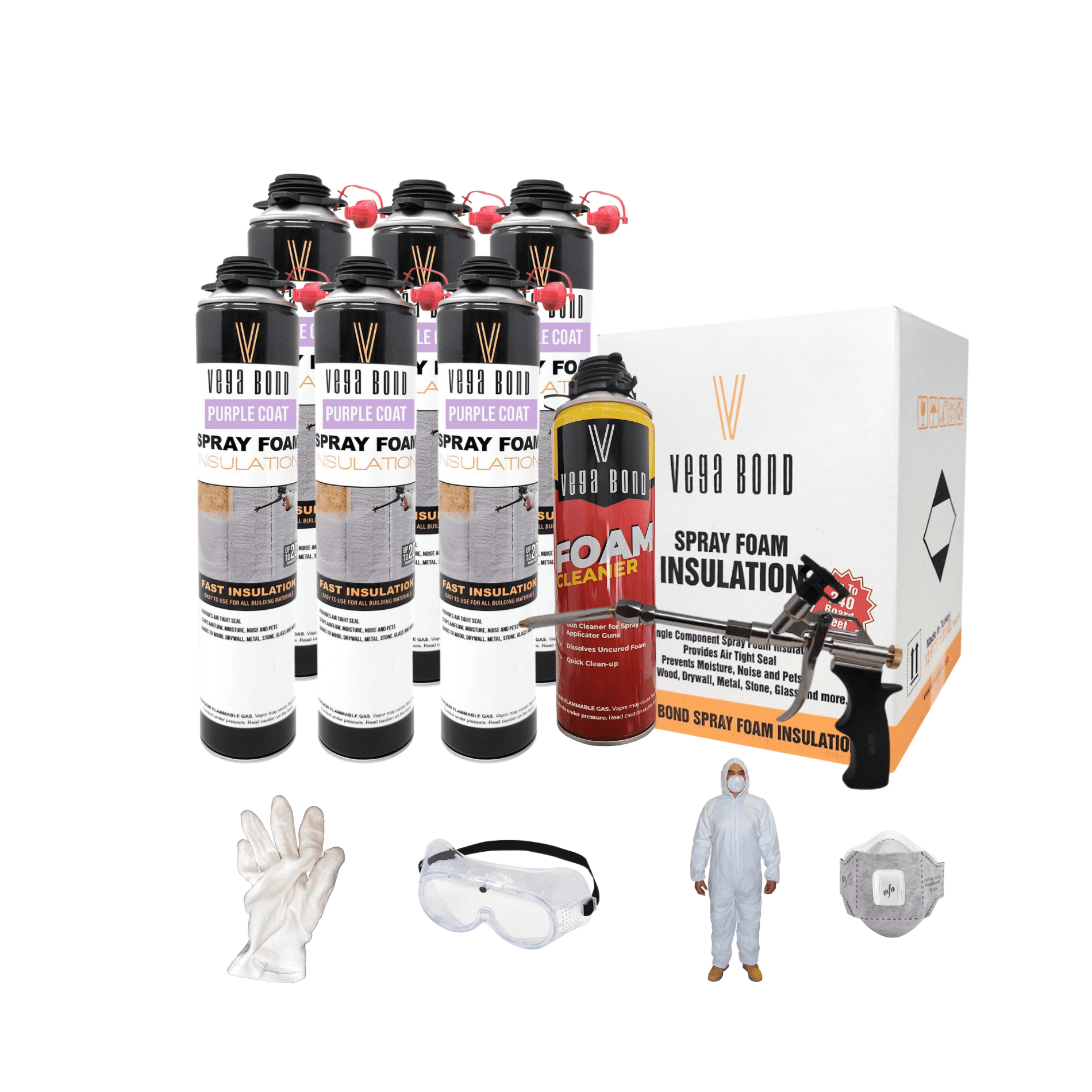 Vega Bond Purplecoat Single Component Closed Cell Insulation Spray Foam ...