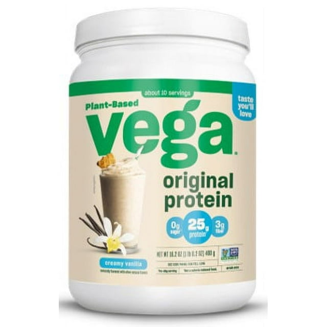 Vega Original Protein Plant-Based Protein Powder, Vanilla, 10 Servings ...