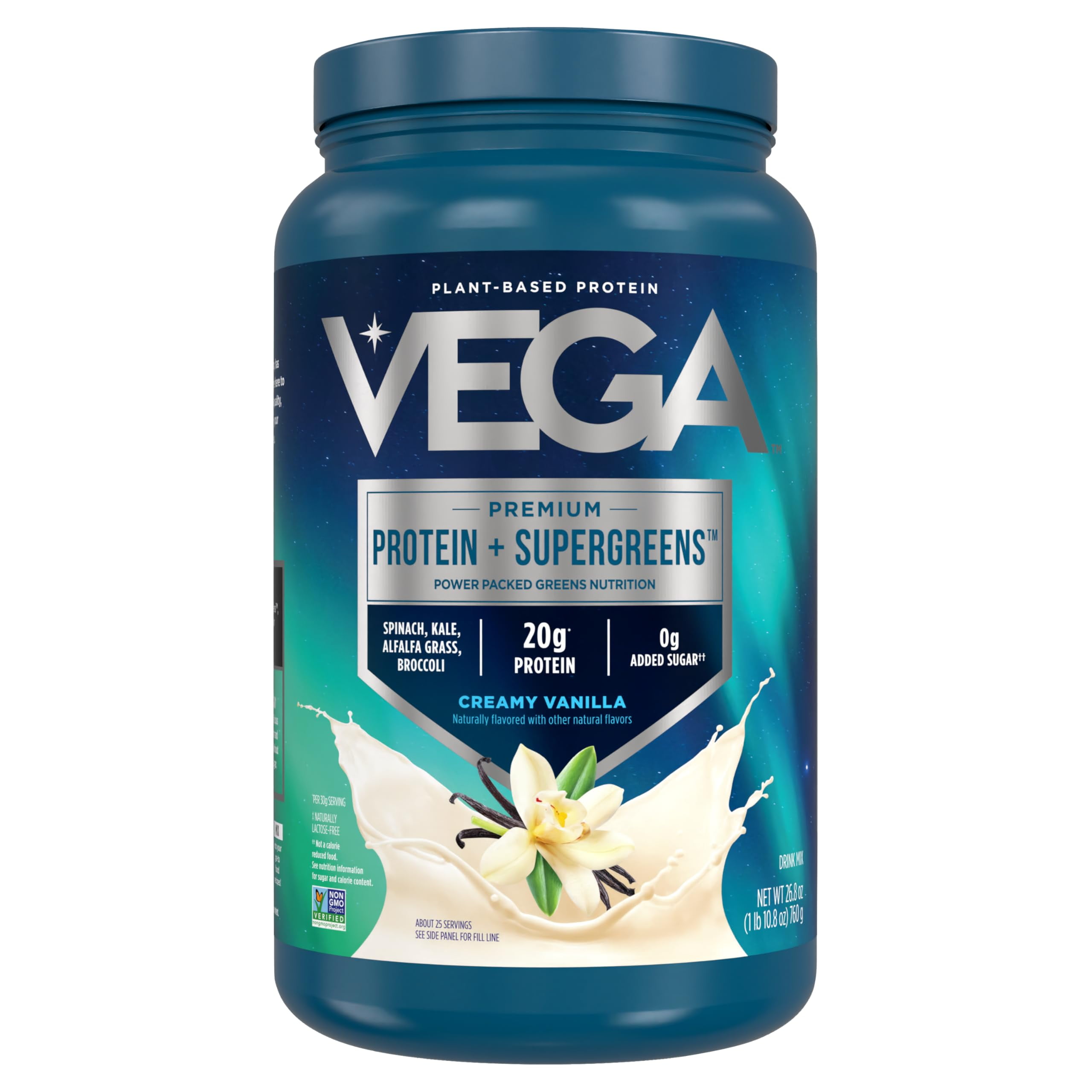 Vega Protein and Greens Protein Powder, Vanilla - 20g Plant Based ...