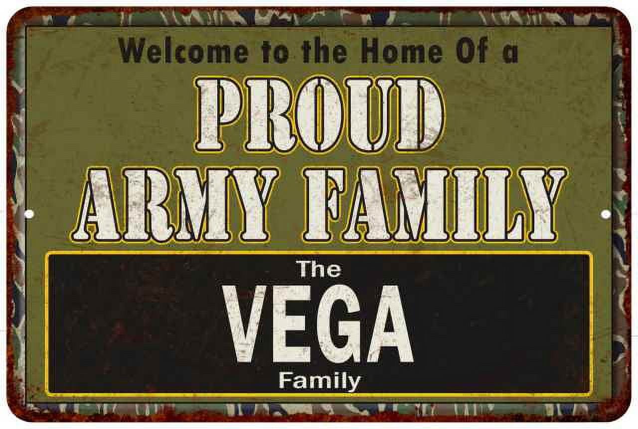 Vega Proud Army Family Sign Gift 8x12 Metal Sign 108120023318 - Walmart.com