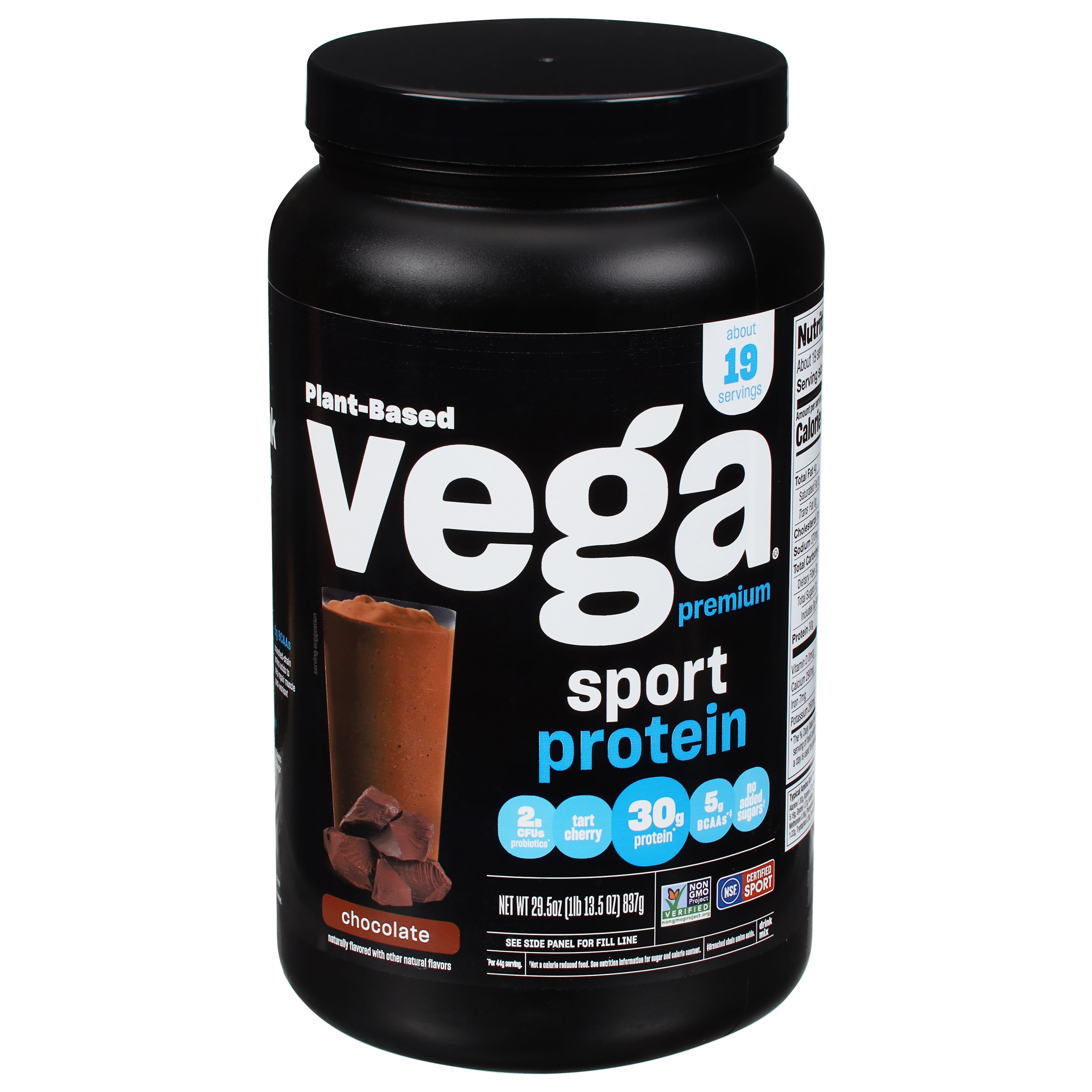 Vega Sport Premium Vegan Shake, Plant-Based Protein Powder, Chocolate ...