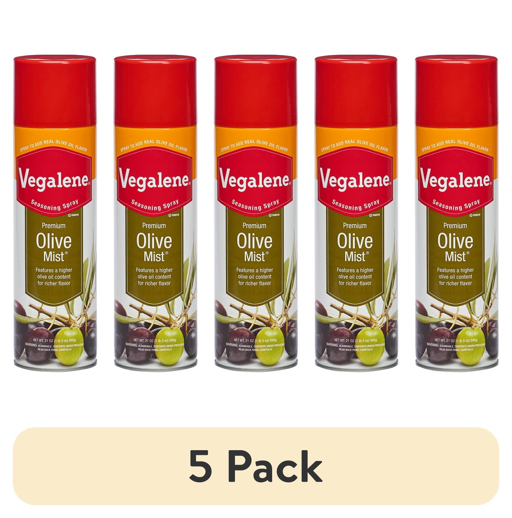 (5 pack) Vegalene Premium Olive Mist Aerosol Spray, 21 Ounces, 6 Per ...