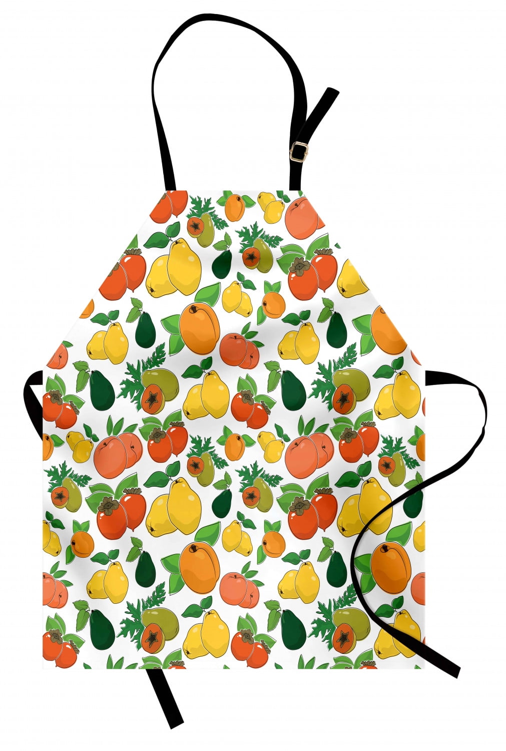 Vegan Apron, Juicy Peach Apricot Quince with Fresh Persimmon Ripe ...