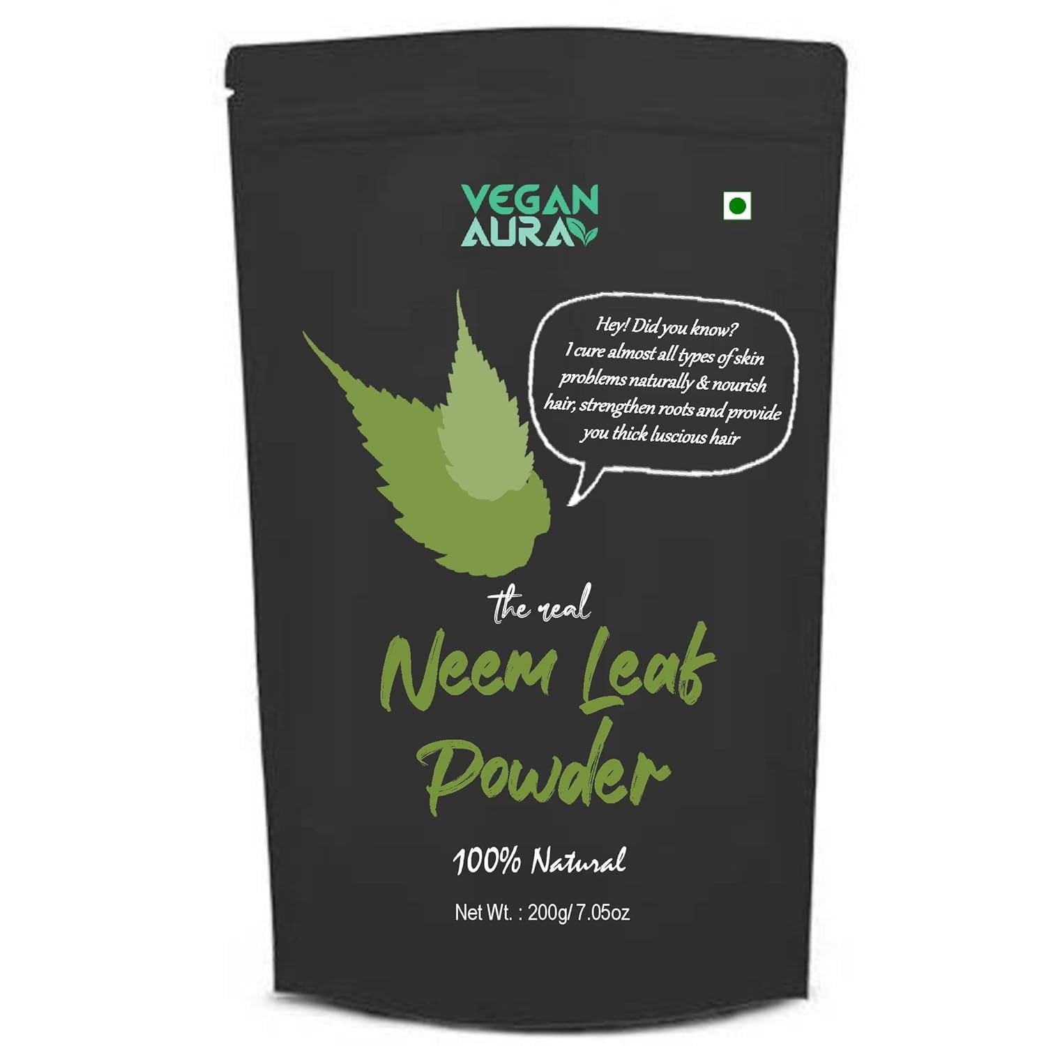 Vegan Aura Neem Powder Azadirachta indica 100 Natural Chemical Free ...