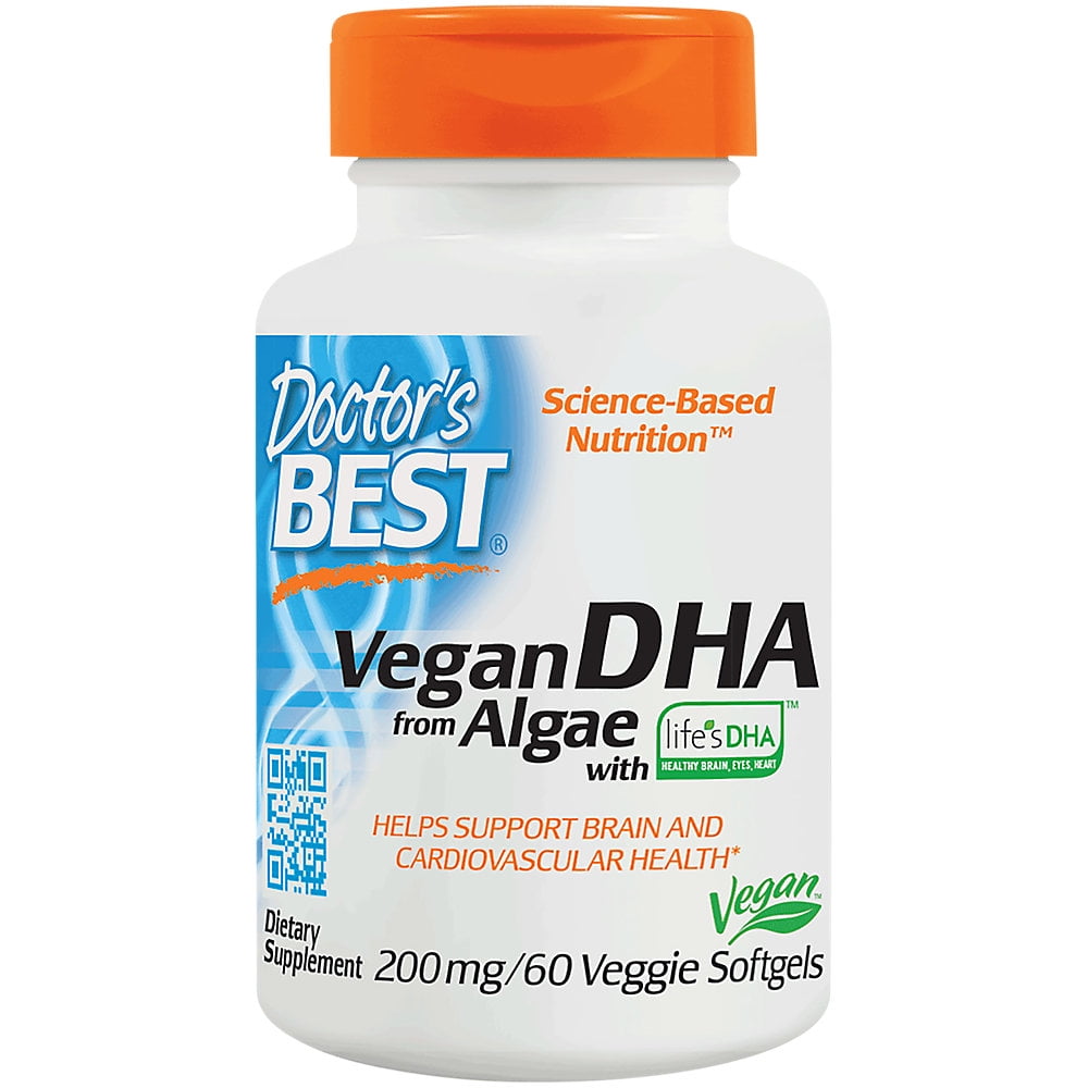 Doctor's Best Vegan Dha from Algae with Life's Dha 200 mg 60 Veg Sgels ...
