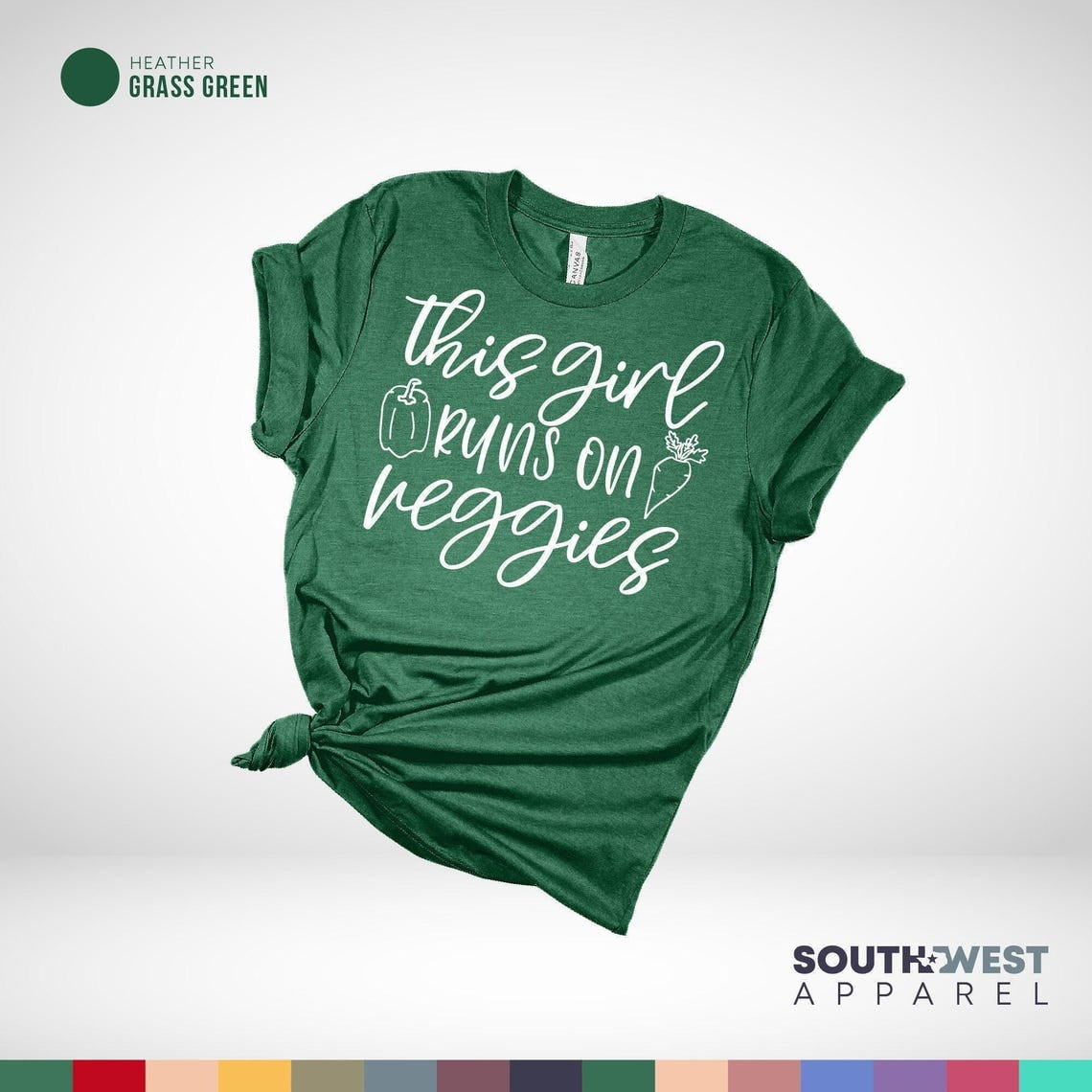 Vegan Graphic T-Shirt: This Girl Runs On Veggies - Plant Based Tee ...