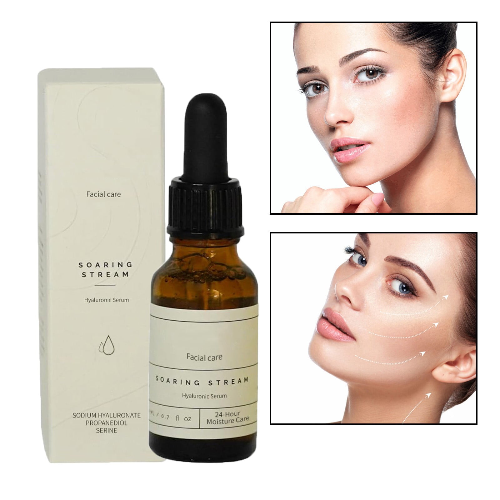 Vegan Hyaluronic Acid Face Serum 30ml - Active Ingredient with Rose for ...