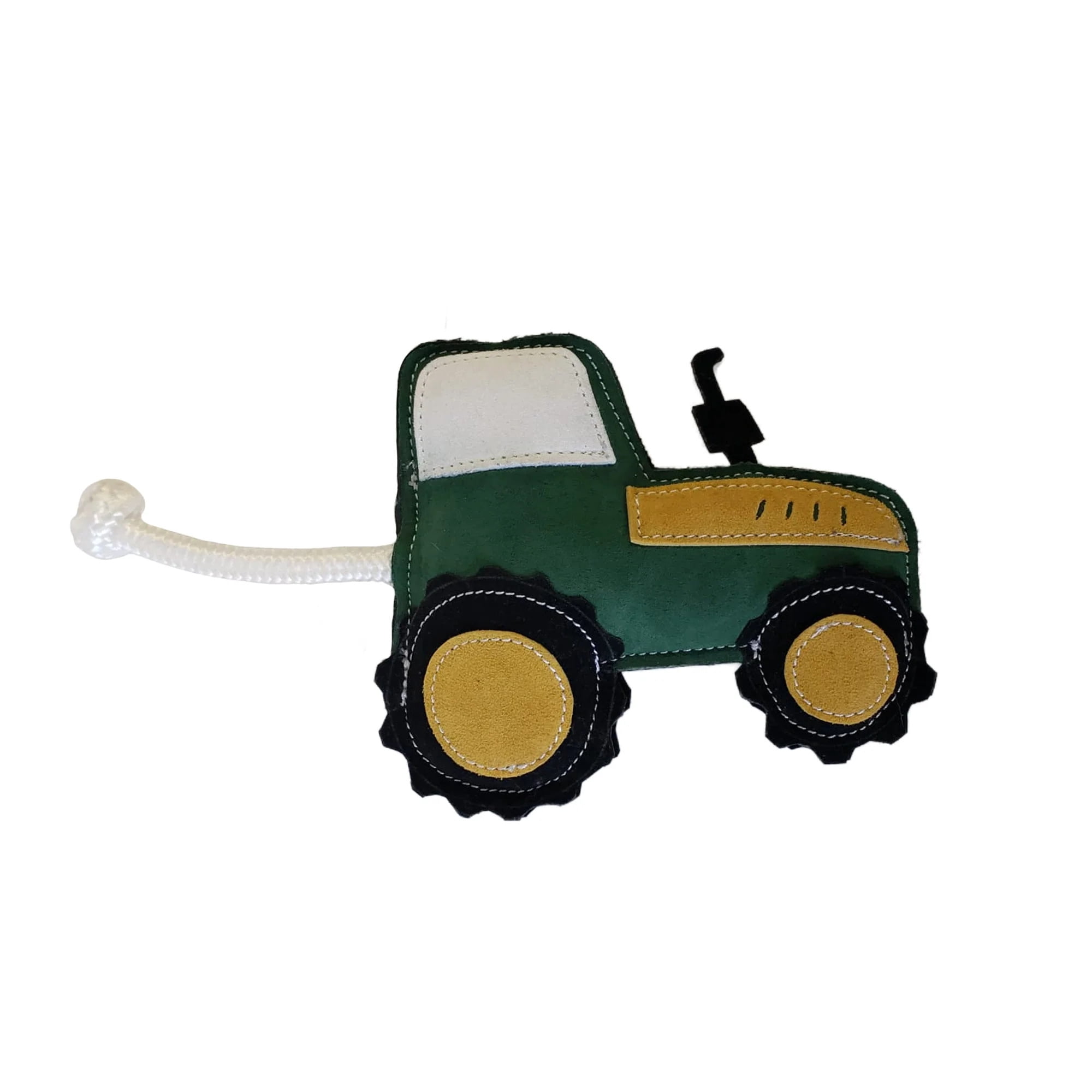 Vegan Leather Green Tractor Eco Friendly Dog Toy - Walmart.com