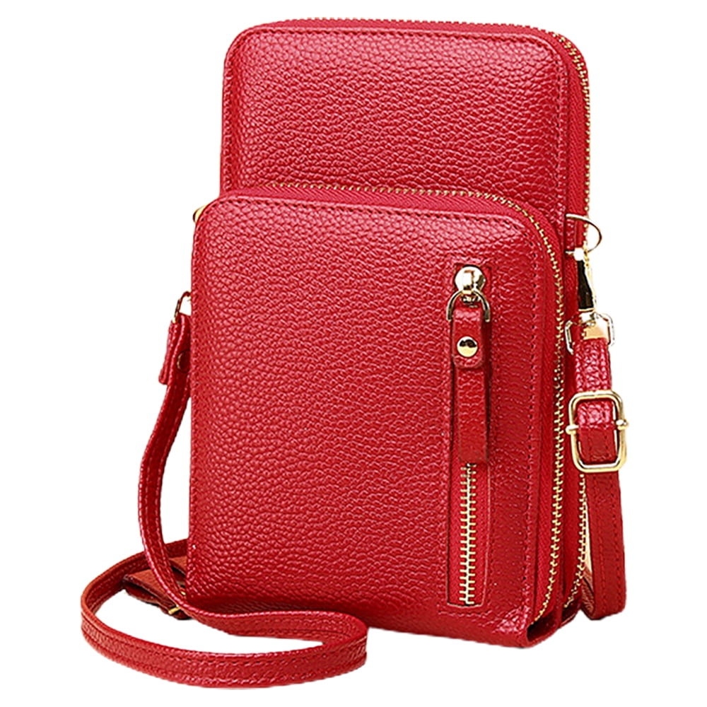Vegan Leather Womens Crossbody Cell Phone Purse Holder Wallet - Walmart.com