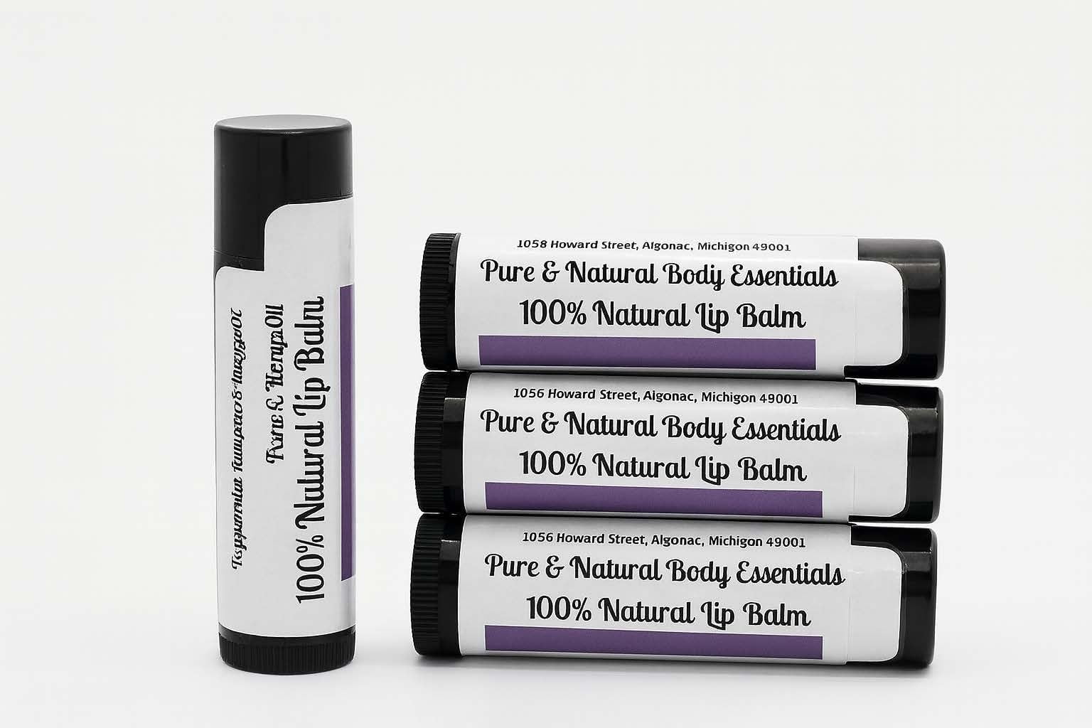 Pure & Natural Body Essentials Flavored Cream Lip Balm with Shea Butter ...