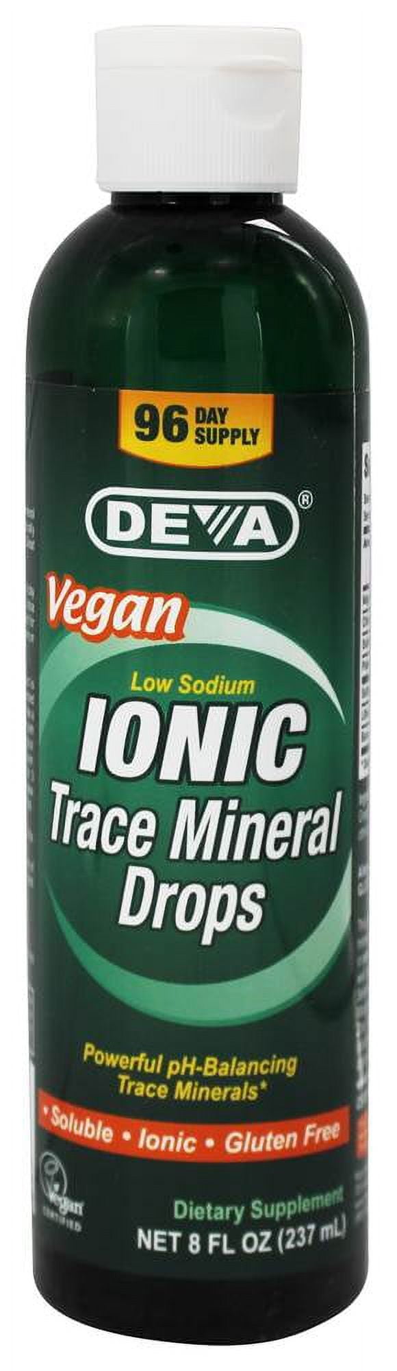 Vegan Low Sodium Ionic Trace Mineral Drops , 8 fl oz (237 ml), Deva ...