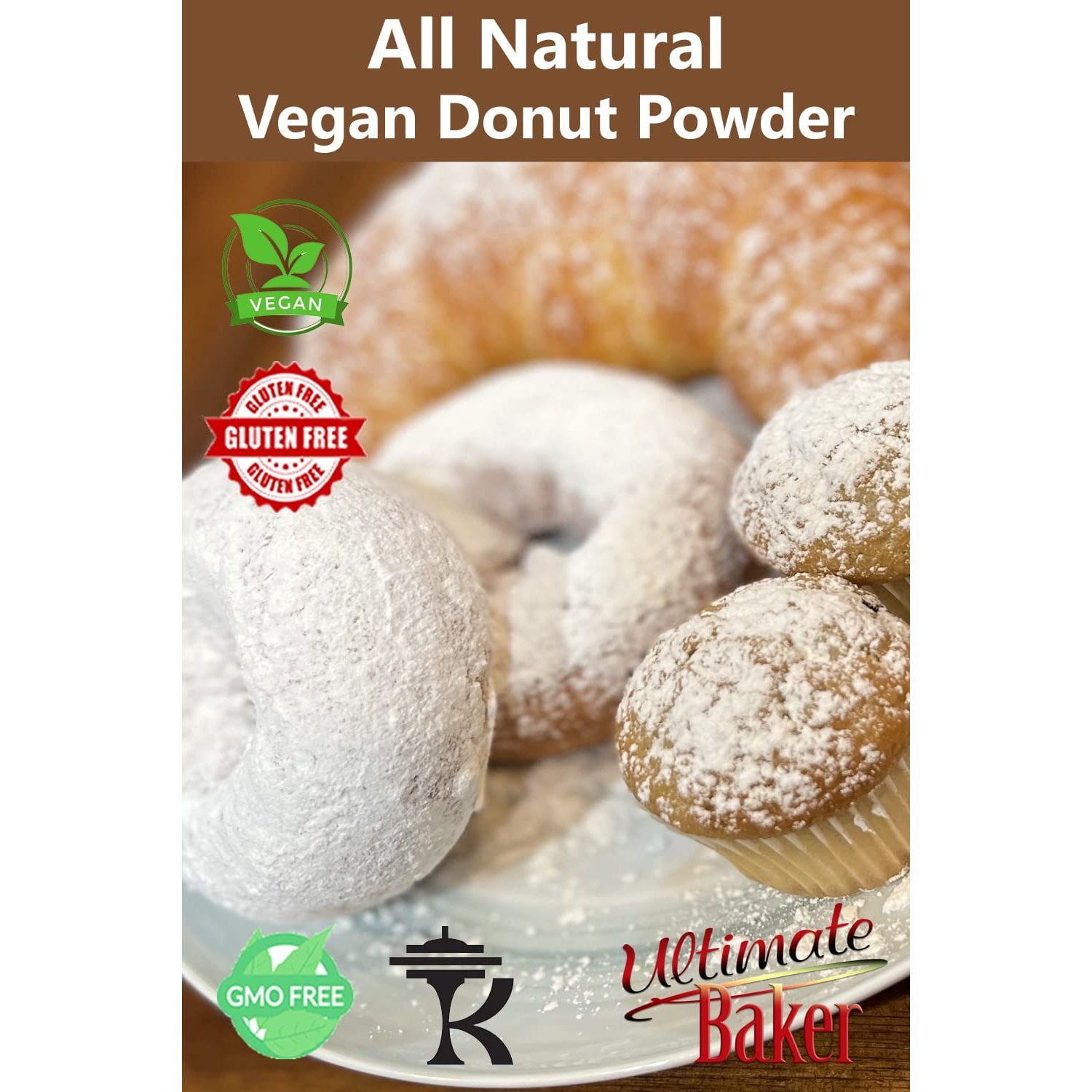 Vegan Non-Melting White Donut Sugar & Dusting Powder, White Snow Sugar ...