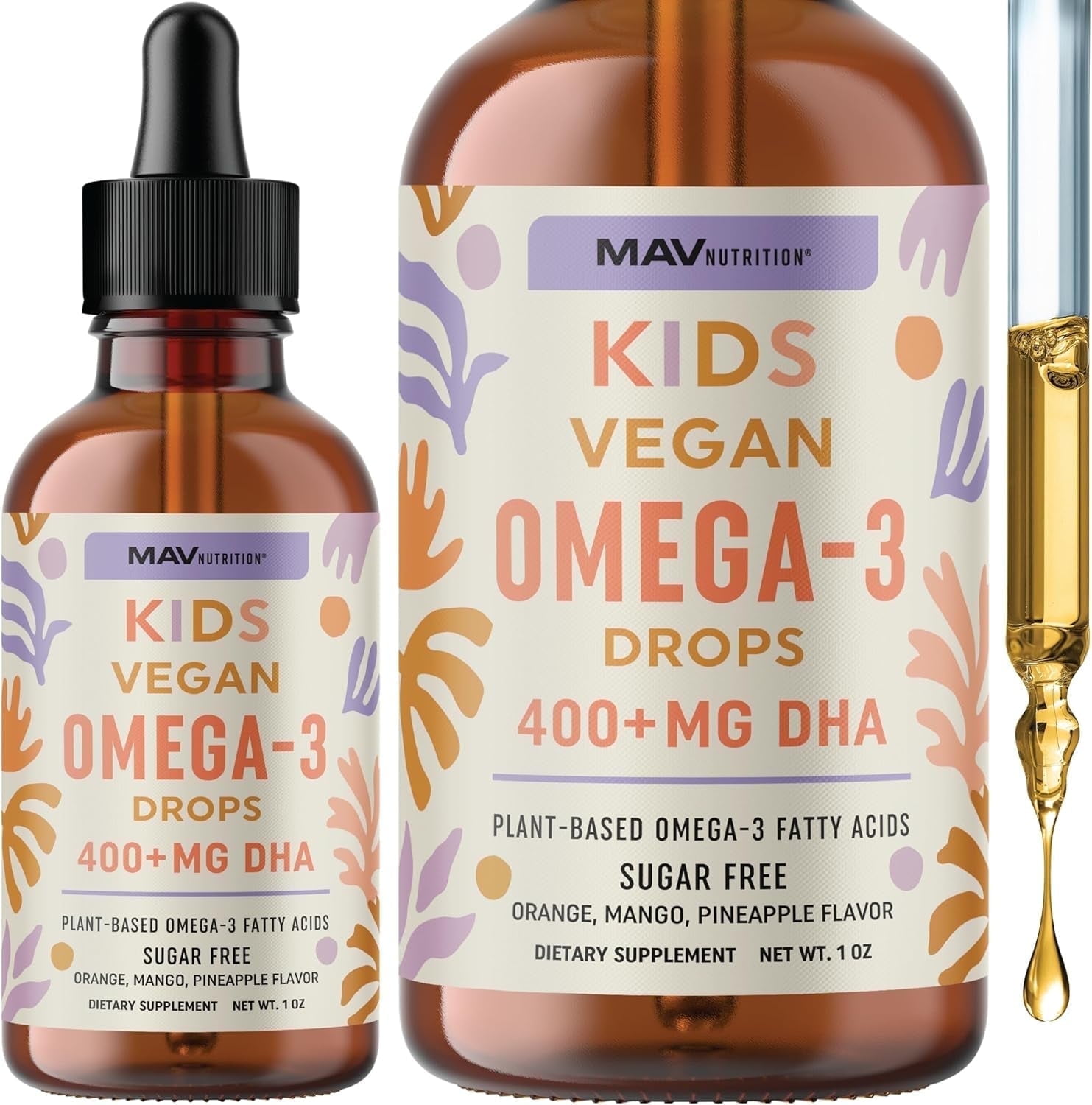 Vegan Omega 3 Liquid Drops for Kids with Algae Oil & Vegan DHA | Immune ...