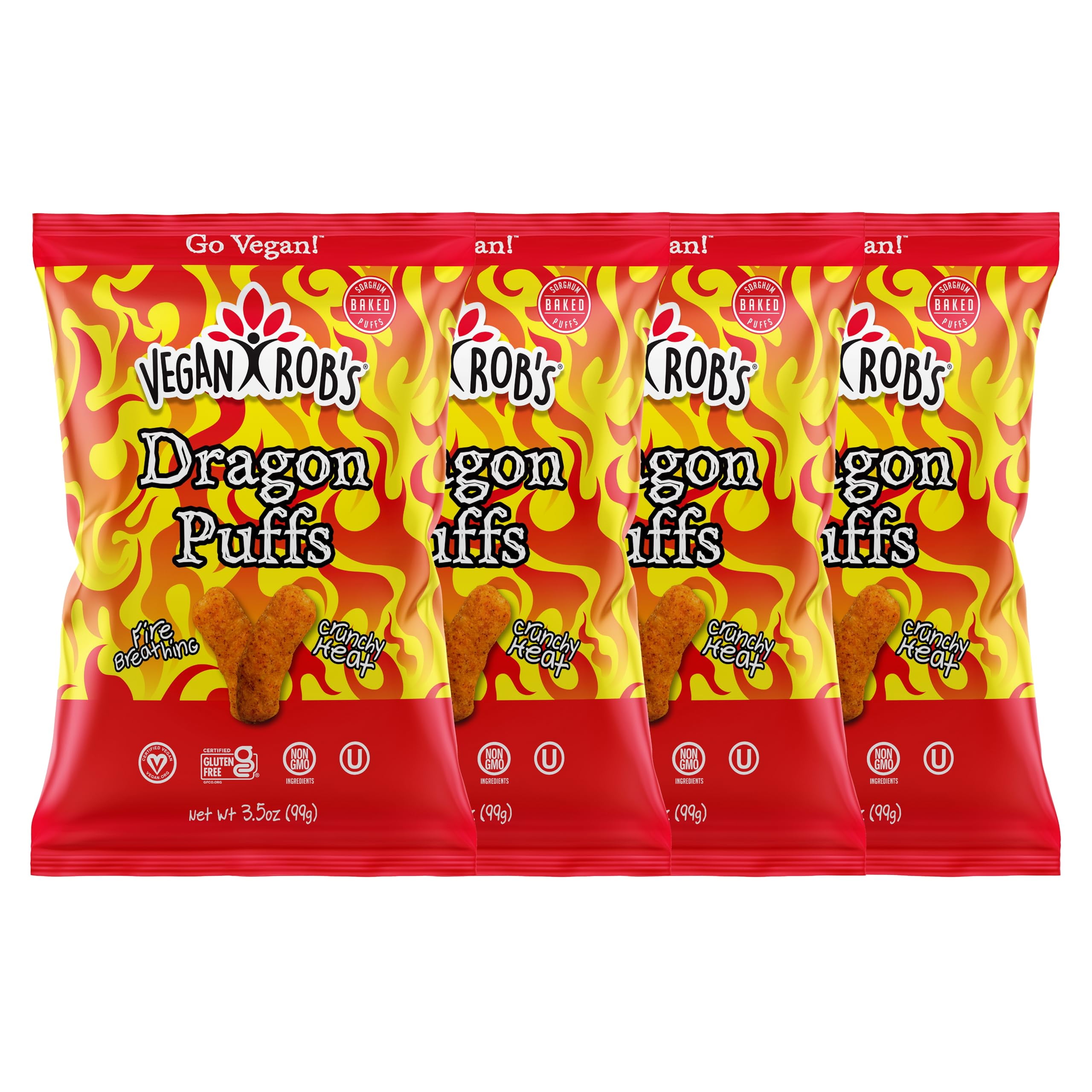 Vegan Rob's Dragon Puffs AKF18 Baked Firey Bites with Clean ...