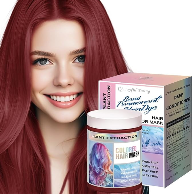 Vegan Semi Permanent Hair Color Mask - Color Depositing Conditioner for ...