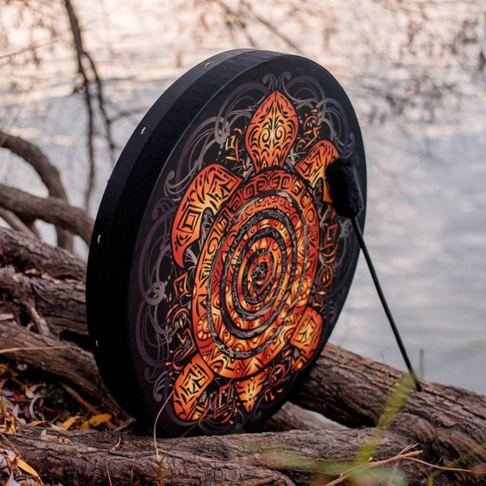 Vegan Shaman "Totem Turtle Drum" Sound Healing Tool Tunable Frame Drum ...